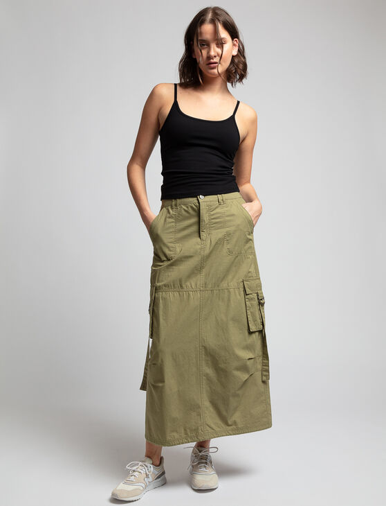 Jupe longue à poches cargo